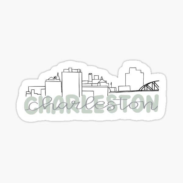 "Charleston Skyline" Sticker for Sale by basicallylife1 | Redbubble