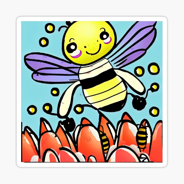 "Benjie Bee" Sticker for Sale by aalorro | Redbubble