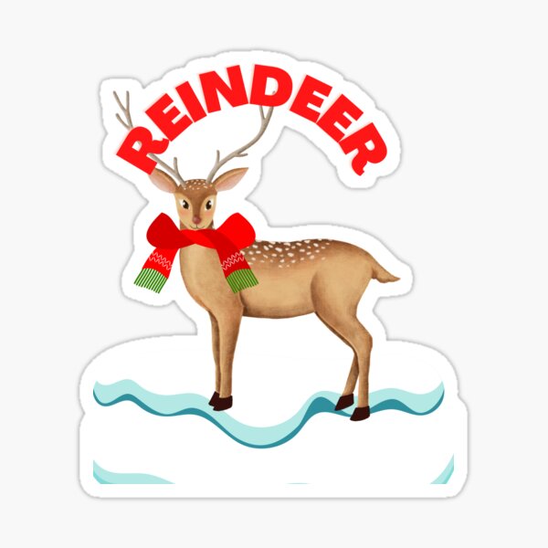 " RAINDEER ART" Sticker for Sale by marie1919 | Redbubble