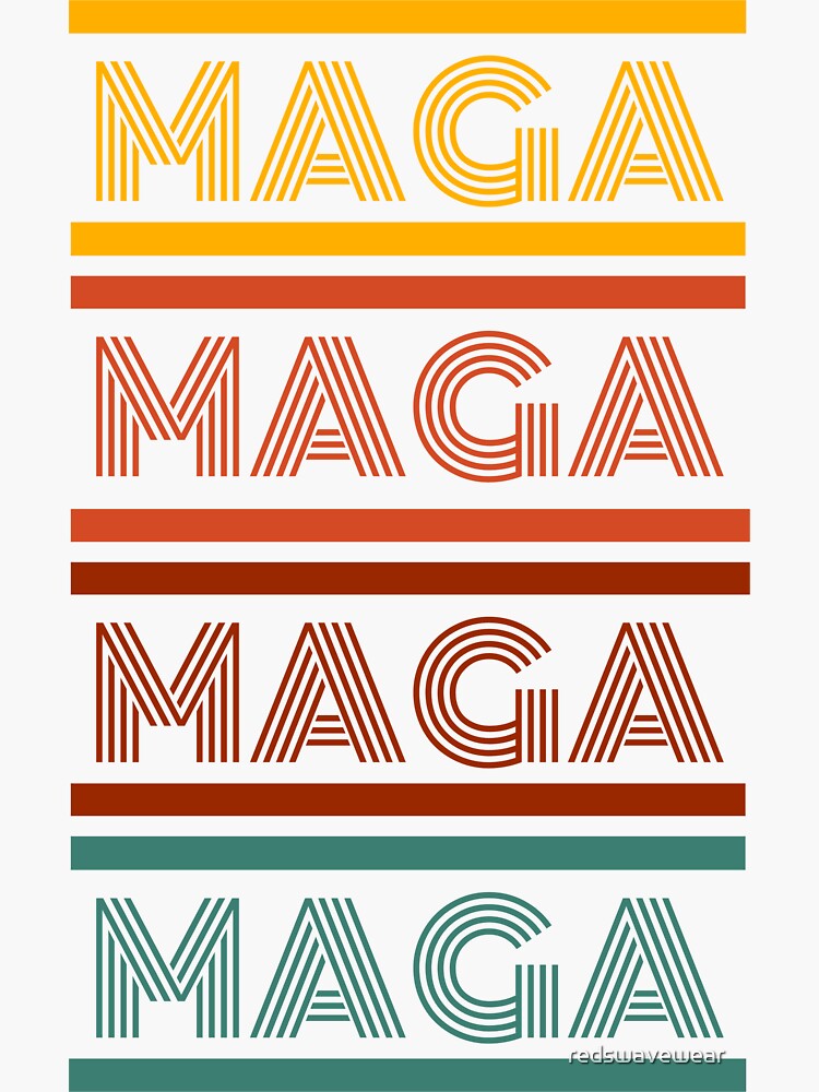 "MAGA Color" Sticker for Sale by redswavewear | Redbubble