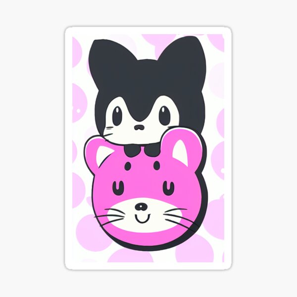 "Chibi Cat Stack " Sticker for Sale by AutumnArchive | Redbubble