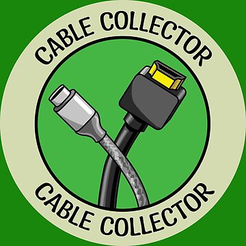 "Cable Collector Badge" Sticker for Sale by LadyCaro1 | Redbubble