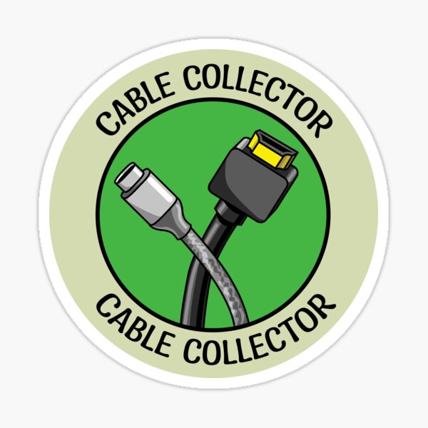 "Cable Collector Badge" Sticker for Sale by LadyCaro1 | Redbubble