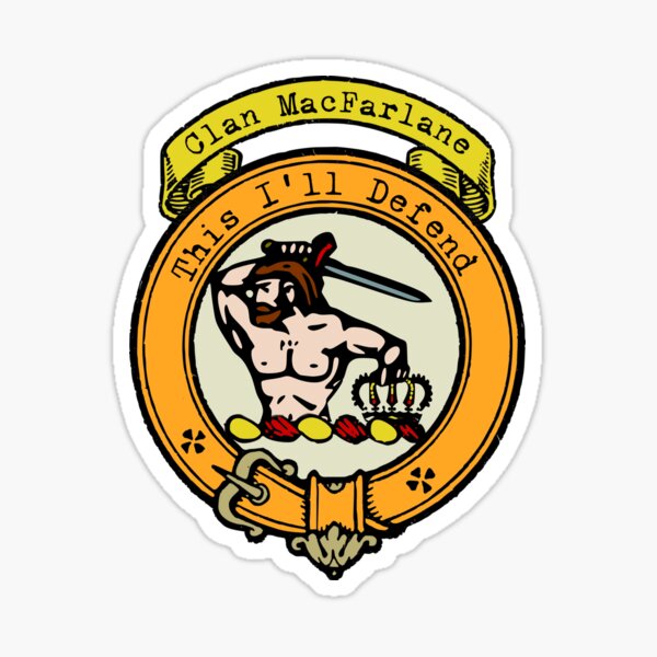 "Clan MacFarlane Scottish Clan Surname crest" Sticker for Sale by ...