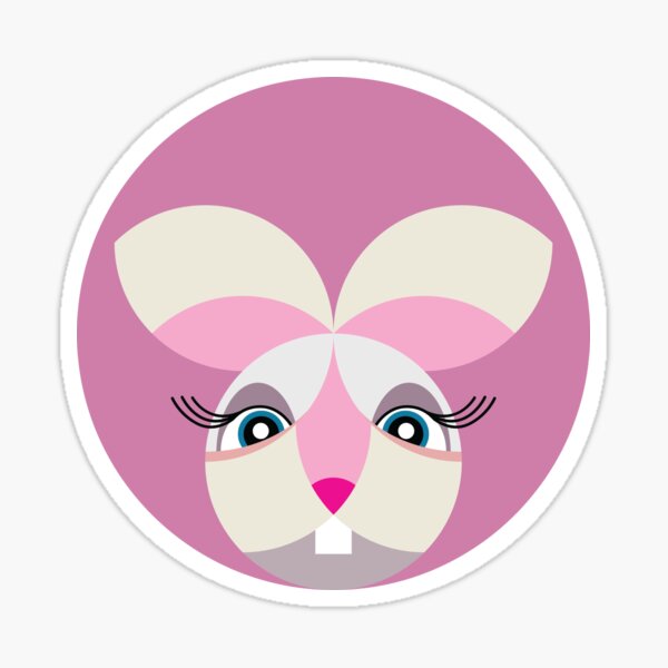 "Cute Bunny Girl Pink" Sticker for Sale by dreamartcher | Redbubble