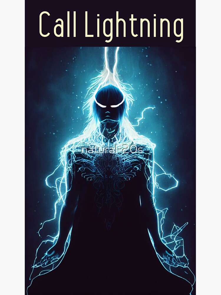 "Call Lightning" Sticker for Sale by natural-20s | Redbubble
