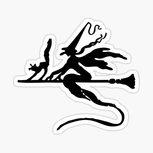 "Out for a Halloween Broom Ride" Sticker for Sale by TheEclecticSpot ...