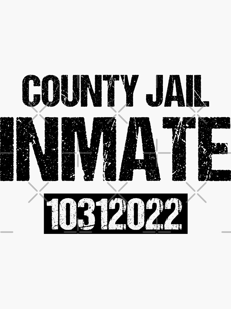 "County Jail Inmate Prisoner Party Halloween Costume" Sticker for Sale ...