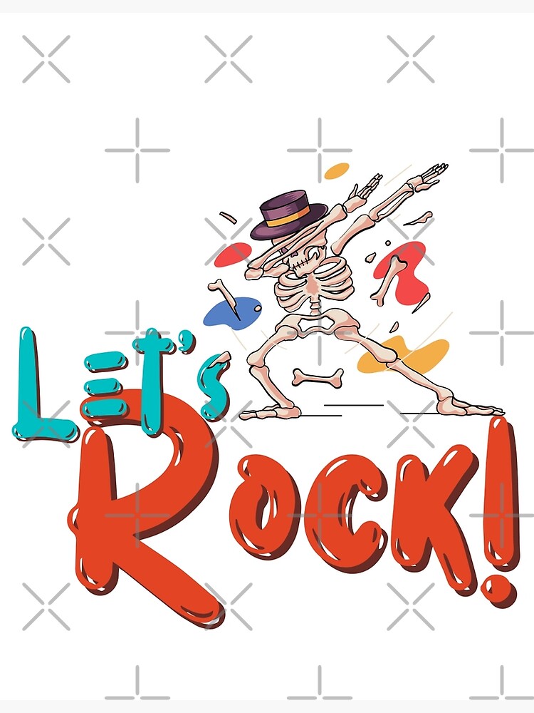 "Let's Rock Rocker skeleton hand rock on costume funny Halloween ...