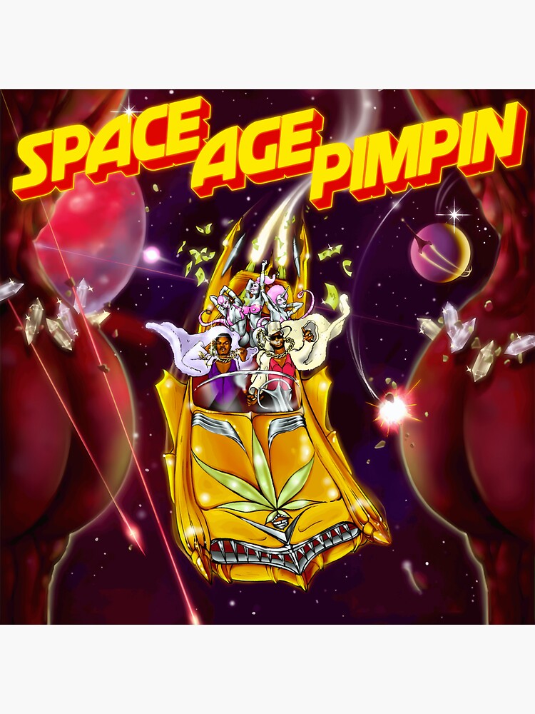 "Space Age Pimpin album art " Sticker for Sale by ChristopHerrman ...