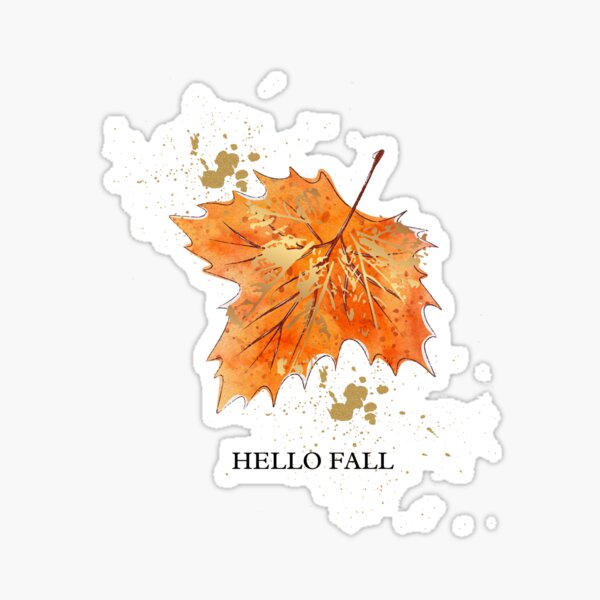"HELLO FALL" Sticker for Sale by ToBeAttractive | Redbubble