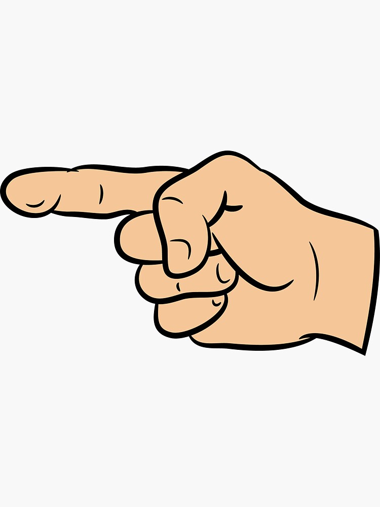 "Pointing Finger" Sticker for Sale by CreativeStrike | Redbubble