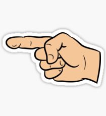 Pointing Finger Stickers | Redbubble