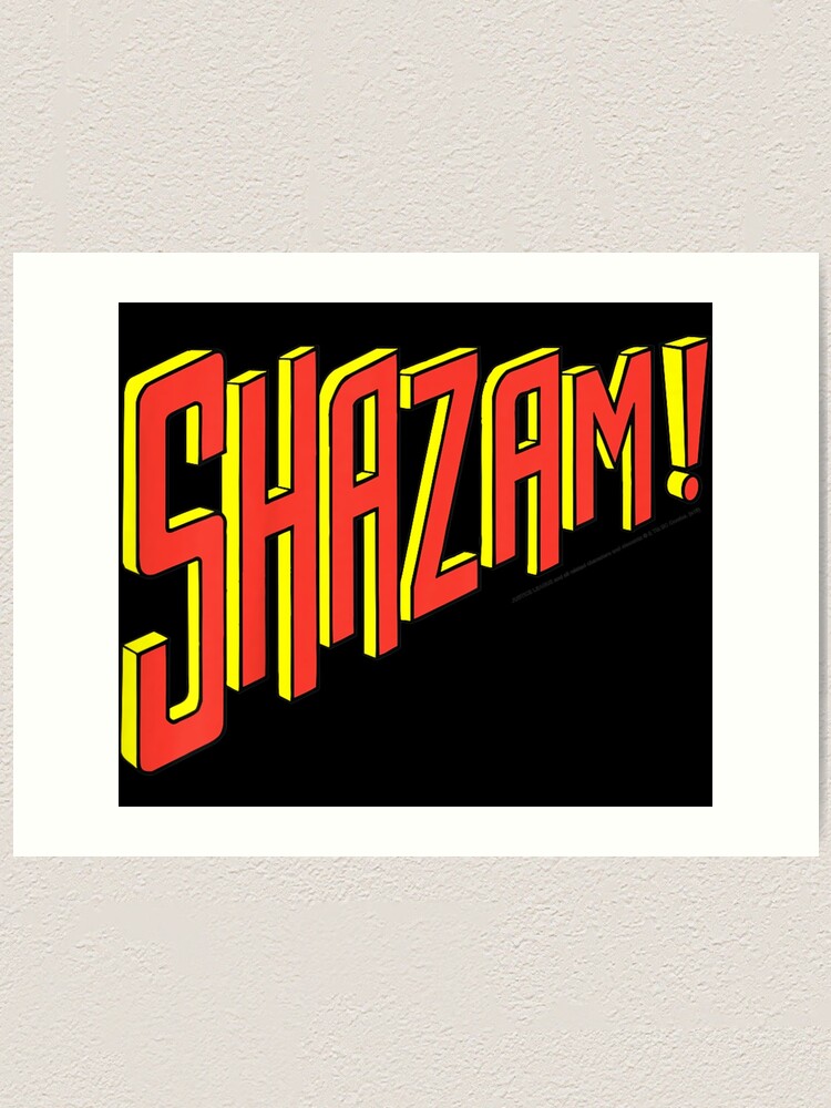 "Shazaam Slanted Text Logo " Art Print for Sale by CarlosSolana | Redbubble