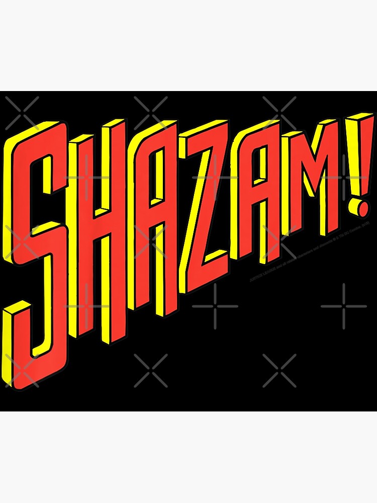 "Shazaam Slanted Text Logo " Poster for Sale by CarlosSolana | Redbubble