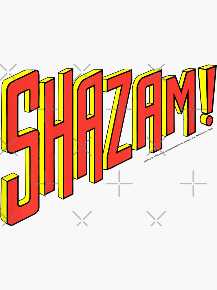 "Shazaam Slanted Text Logo " Sticker for Sale by CarlosSolana | Redbubble