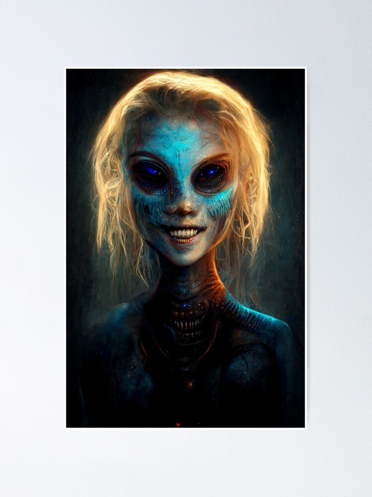 "Evil Lady Alien From Mars Surreal Artwork" Poster for Sale by vikghosh ...