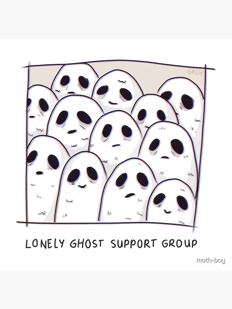 Lonely ghost support group Premium Matte Vertical Poster sold by ...
