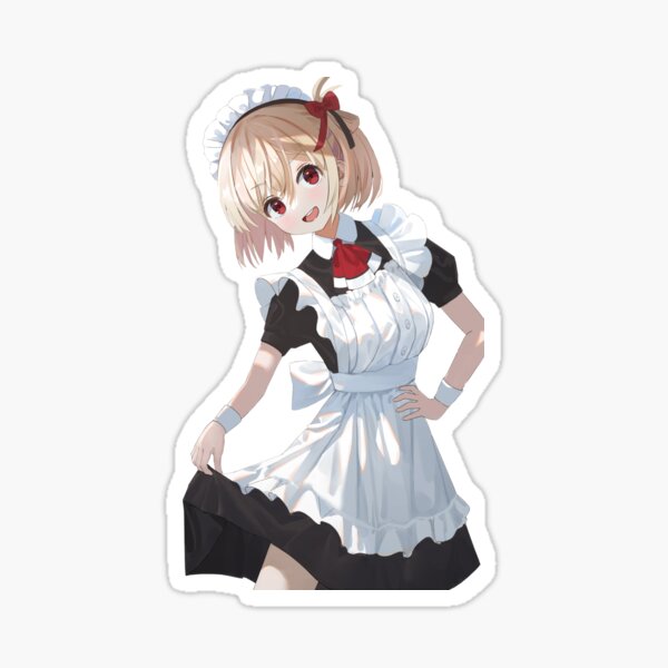 "Chisato nishikagi maid" Sticker for Sale by Akuma-san | Redbubble