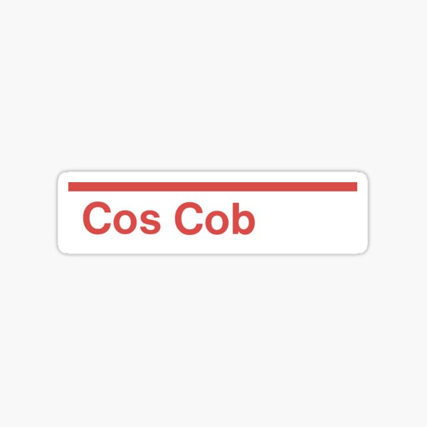 "Cos Cob Metro North Rail Sign" Sticker for Sale by ecl12 | Redbubble