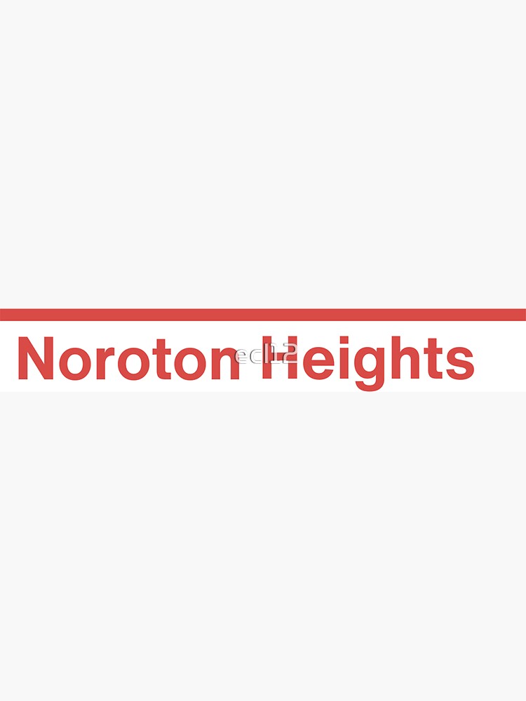 "Noroton Heights Metro North Rail Sign" Sticker for Sale by ecl12 ...