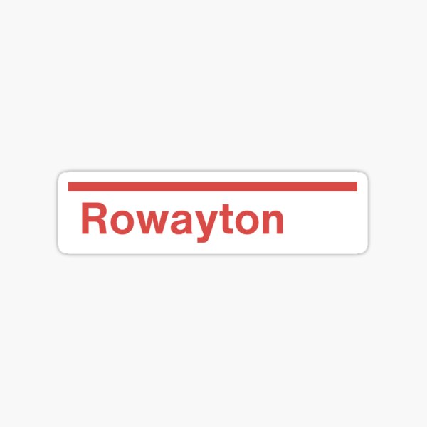 "Rowayton Metro North Rail Sign" Sticker for Sale by ecl12 | Redbubble