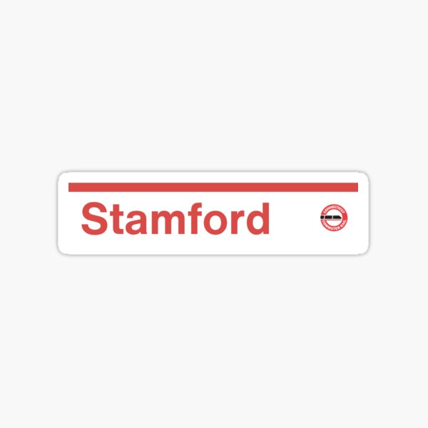 "Stamford Metro North Rail Sign" Sticker for Sale by ecl12 | Redbubble