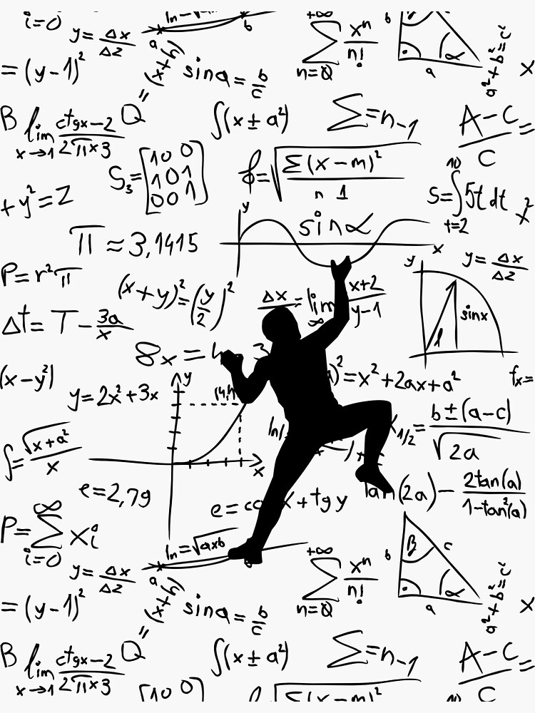 "Problem Solving Math. Rock Climbing. Bouldering" Sticker for Sale by ...