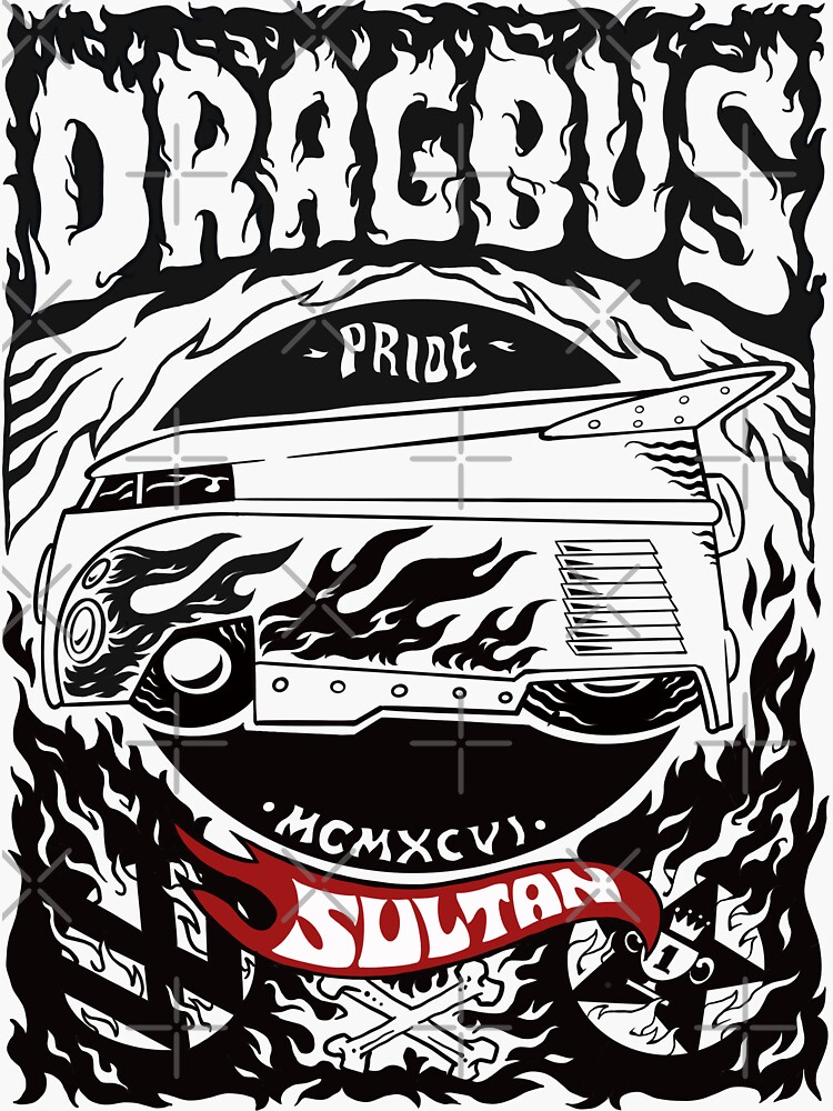 "Drag bus" Sticker for Sale by BAYOO-ART | Redbubble