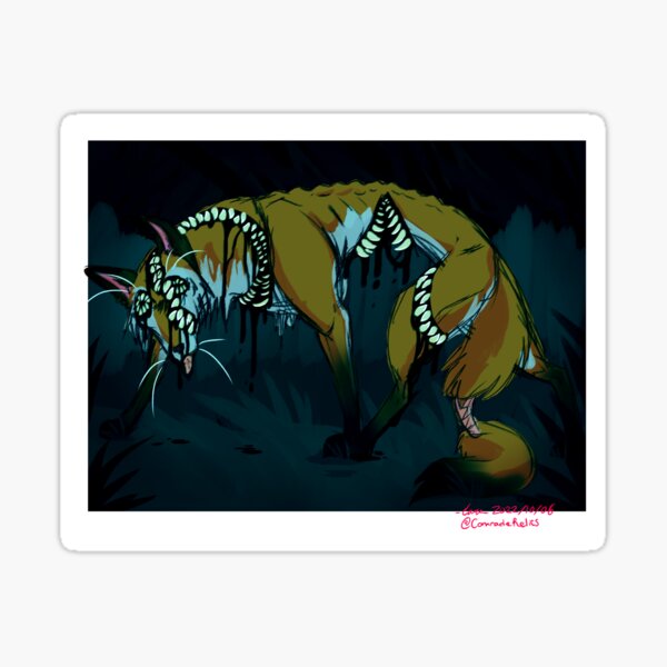 "toothy fox" Sticker for Sale by mapleeplosion | Redbubble