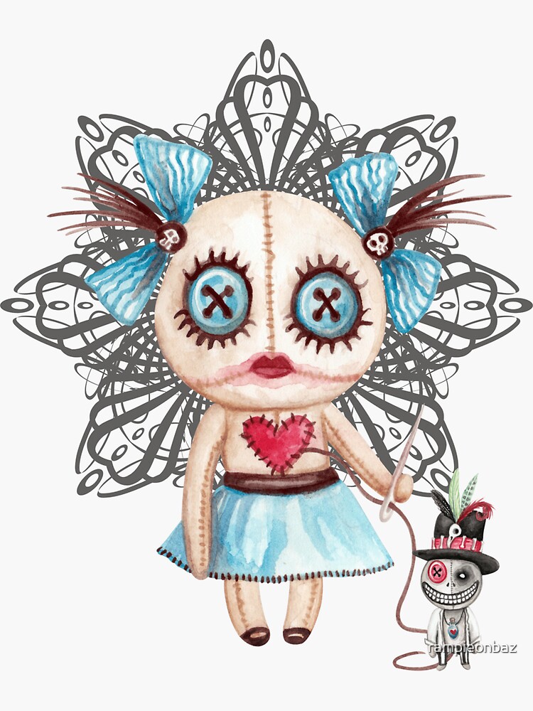 "horror puppet doll" Sticker for Sale by rampieonbaz | Redbubble