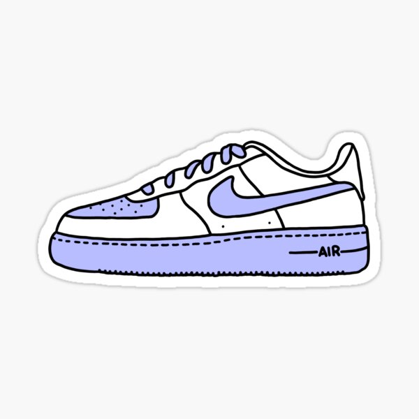 "periwinkle air forces" Sticker for Sale by theatre-kat | Redbubble