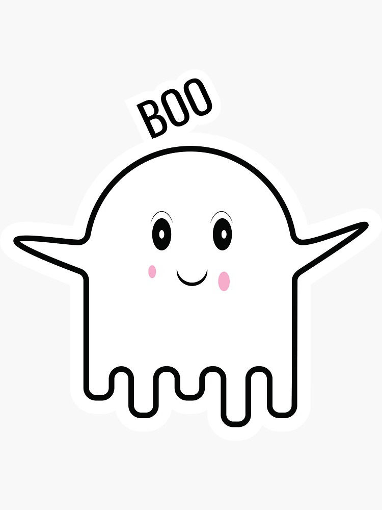 "Gost Boo, Ghost Sticker" Sticker for Sale by stickerbundle | Redbubble