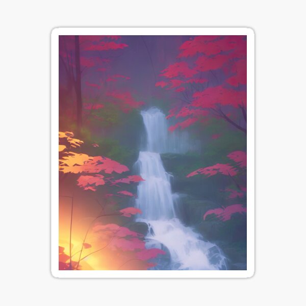 "Beautiful Waterfall" Sticker for Sale by Dragons-Hoard | Redbubble
