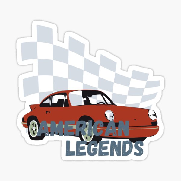 "American Legends Race Car" Sticker for Sale by dzphro | Redbubble