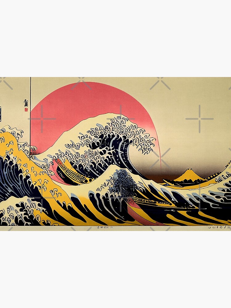 "Great Wave With Fading Moon Poster" Poster for Sale by DeleteMyFace ...