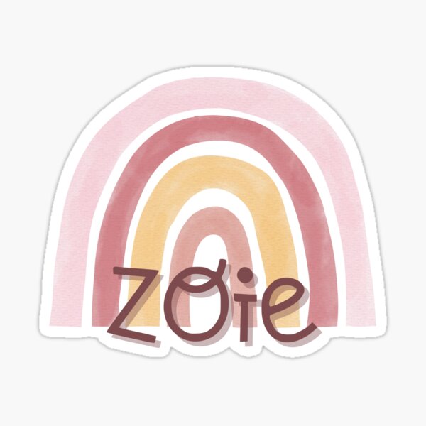 "Girl's Name - Zoie" Sticker for Sale by NamesLand | Redbubble