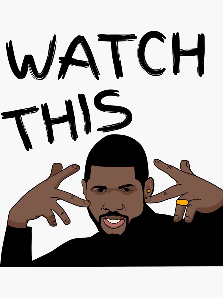 "Watch This Usher Tiny Desk Concert Meme" Sticker for Sale by ...