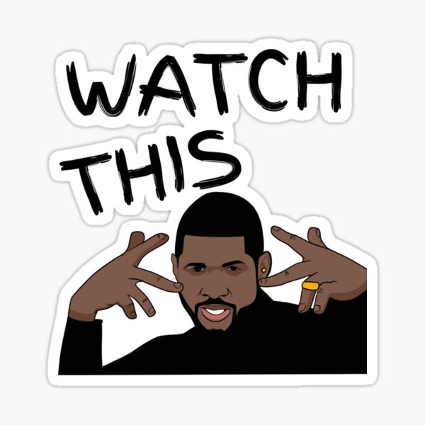 "Watch This Usher Tiny Desk Concert Meme" Sticker for Sale by ...