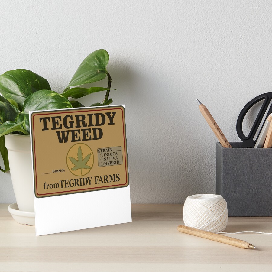 "South Park: Tegridy Weed from Tegridy Farms" Art Board Print for Sale ...