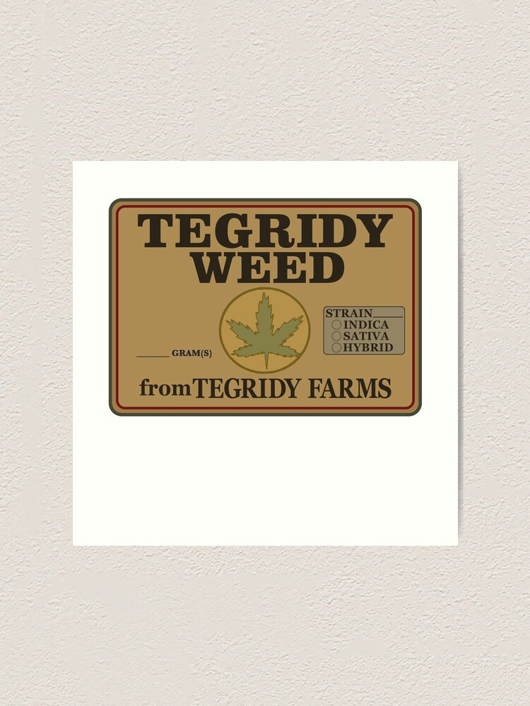 "South Park: Tegridy Weed from Tegridy Farms" Art Print for Sale by ...