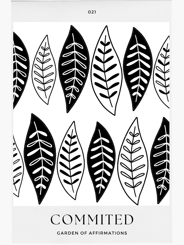 "021 Commited | Garden Of Affirmations" Sticker for Sale by ...