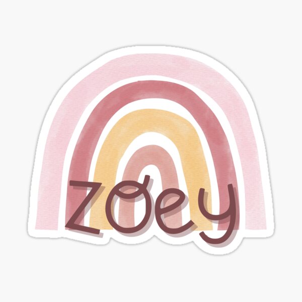 "Girl's Name - Zoey" Sticker for Sale by NamesLand | Redbubble