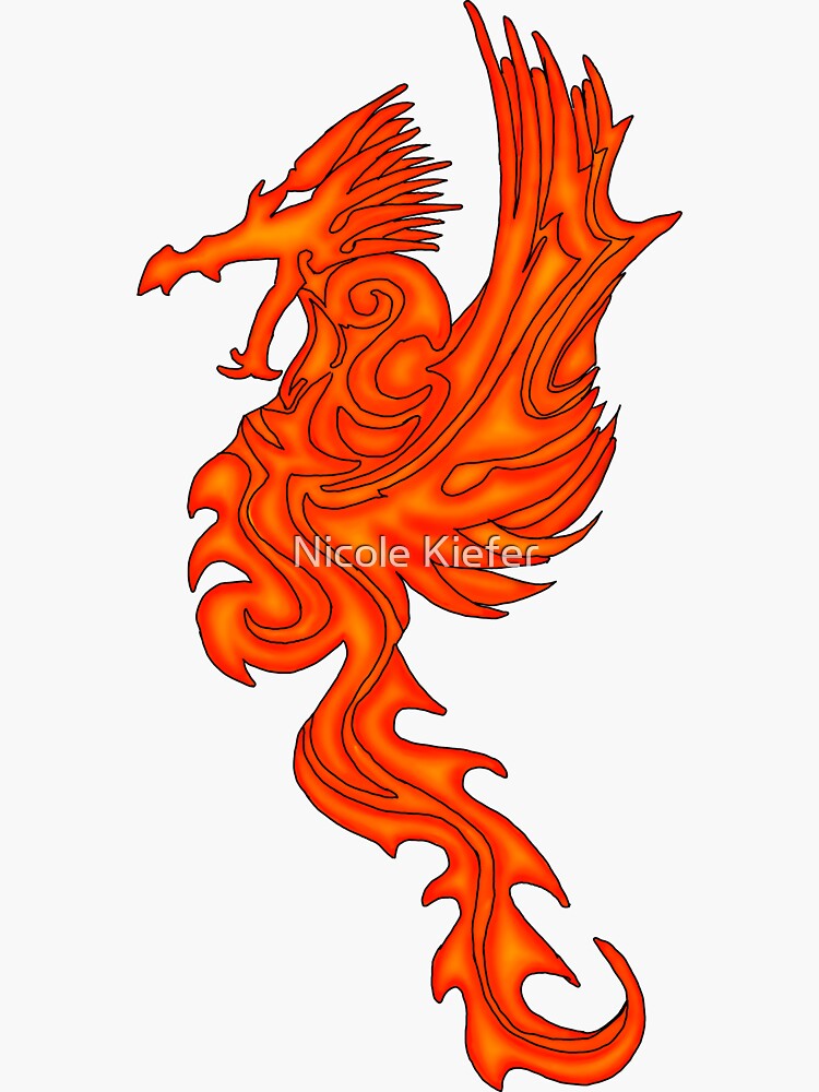 "Phoenix" Sticker by NicoleK-design | Redbubble