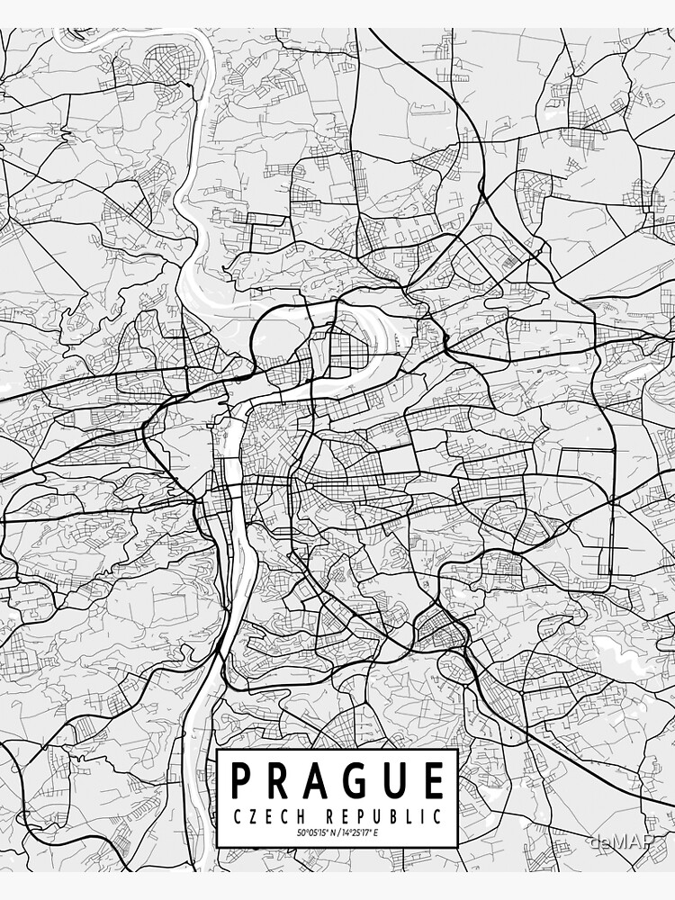 "Prague City Map of Czech Republic - Light" Poster for Sale by deMAP | Redbubble