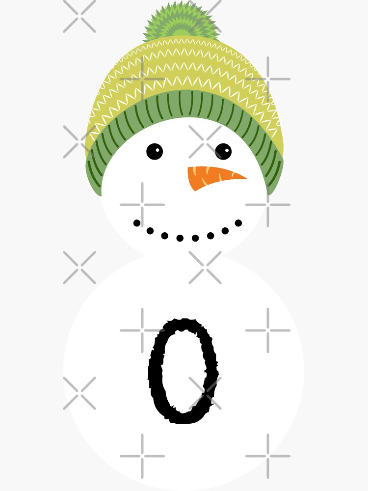"Snowman With The Letter O" Sticker for Sale by Comicsorama | Redbubble