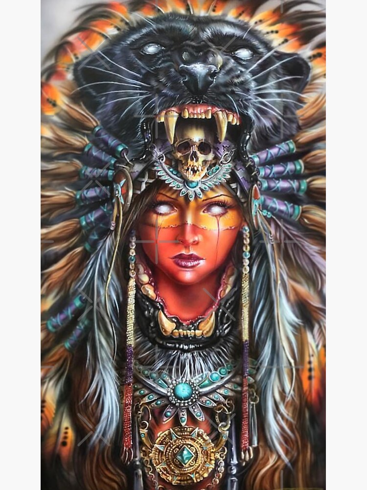 "Native American Woman Chief" Sticker for Sale by bizzleapparel | Redbubble