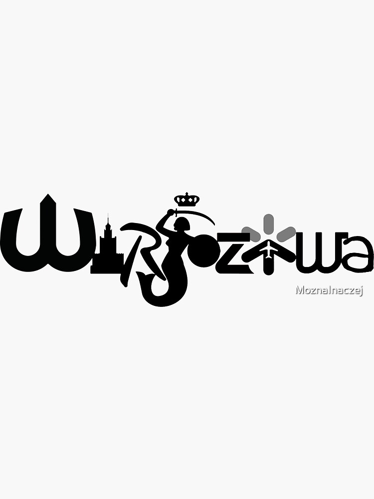 "Warsaw - Warszawa Landmark Sticker" Sticker for Sale by MoznaInaczej ...