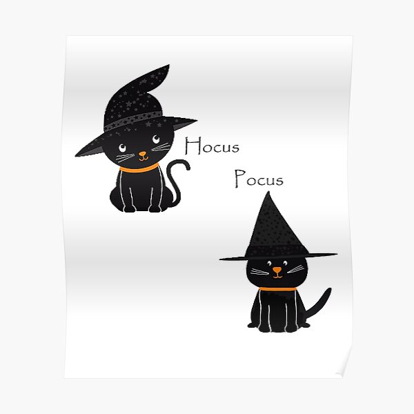 "Hocus Pocus Little Black Cats" Poster by Swigalicious | Redbubble