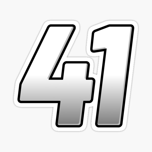 "Racing Number 41" Sticker for Sale by dennystee | Redbubble